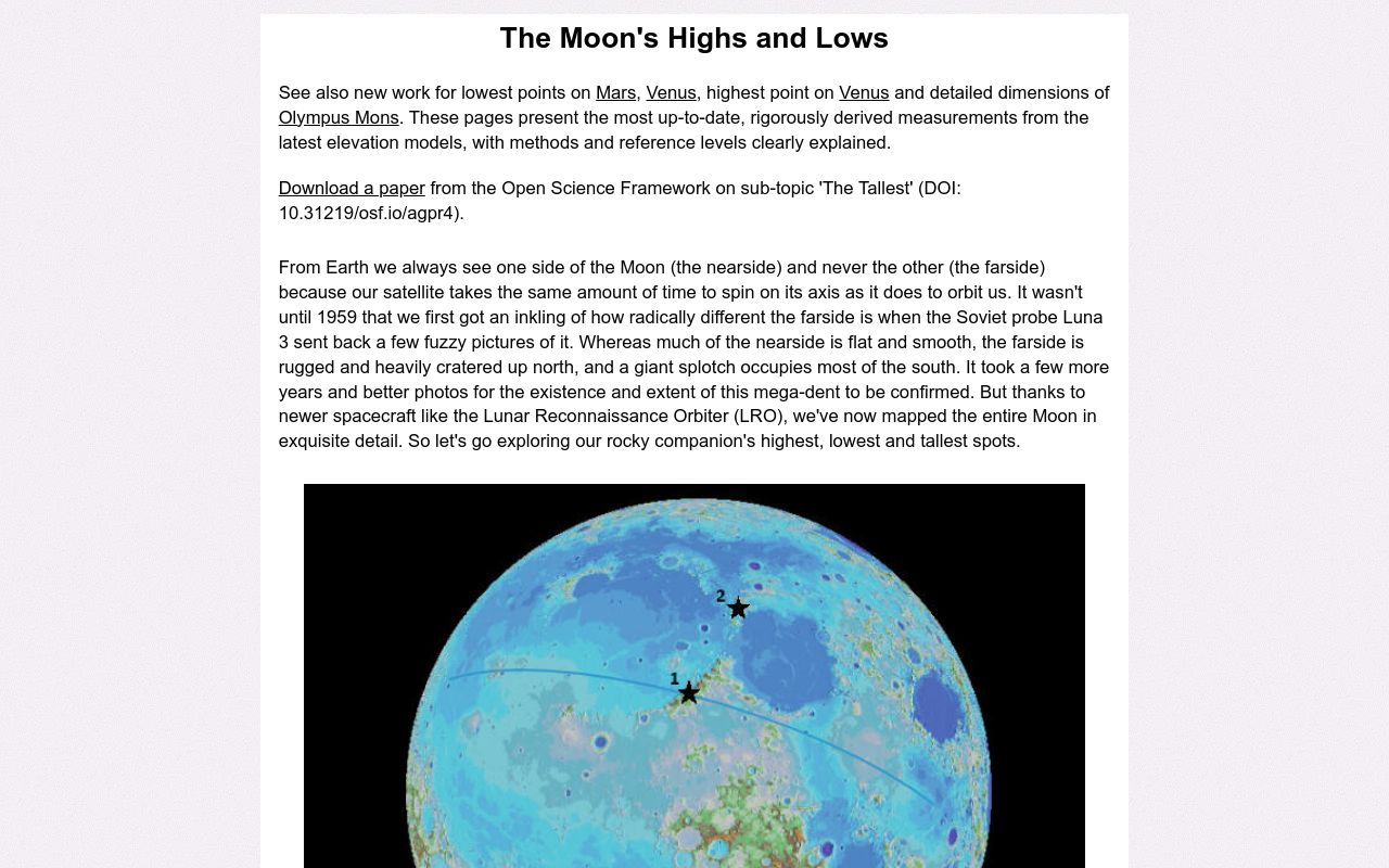 The Moon's Highs and Lows